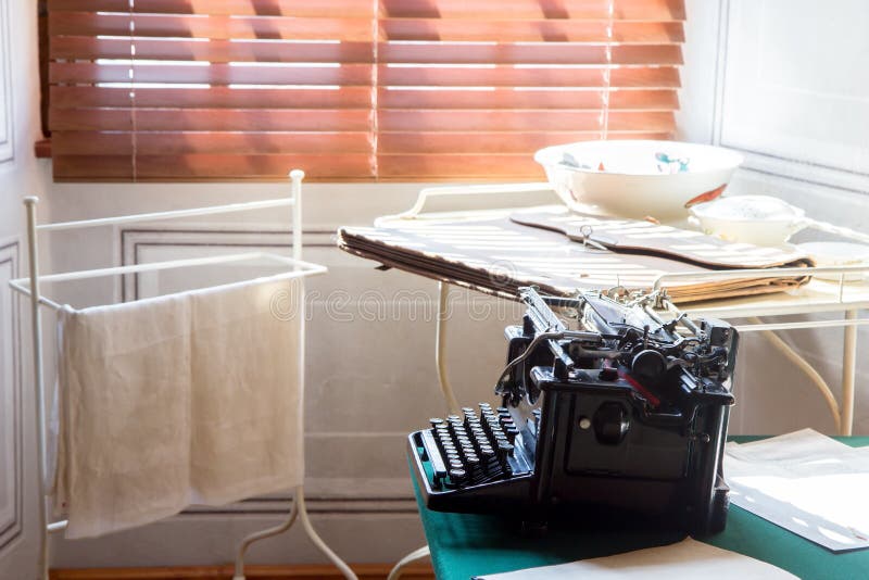 Equipment for old office stock image. Image of desk, house - 75135163