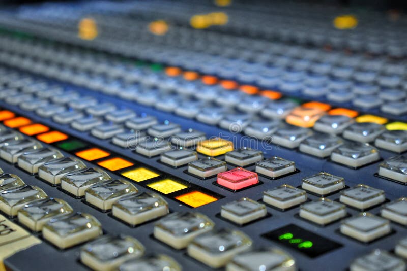 Equipment in Outside Broadcasting Van. Stock Image - Image of broadcast ...