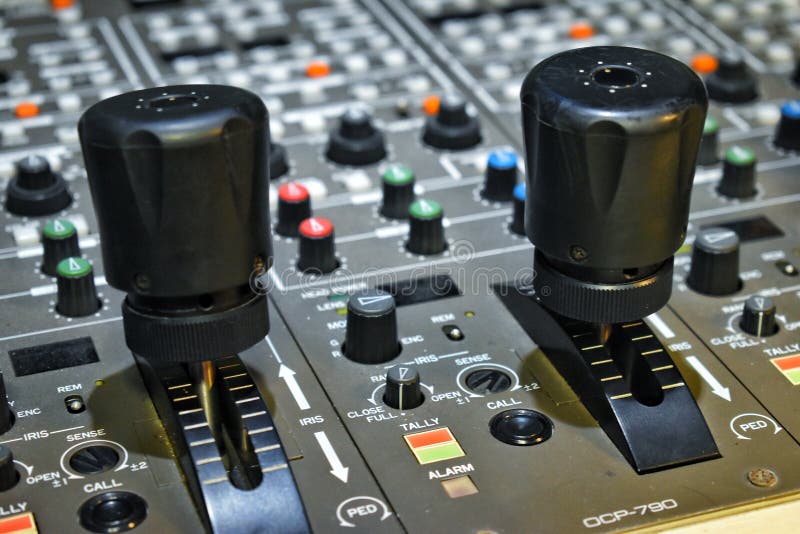 Equipment in Outside Broadcasting Van. Stock Photo - Image of equipment ...
