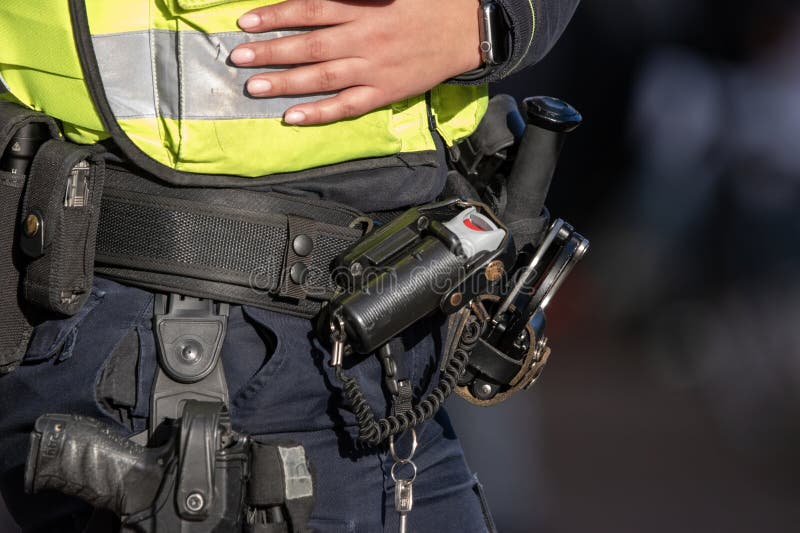 Equipment of a Police Man at Amsterdam the Netherlands 27-10-2024 ...
