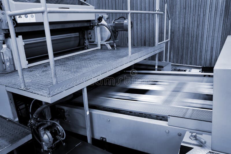 Equipment for a Press in a Modern Printing House Stock Photo - Image of ...