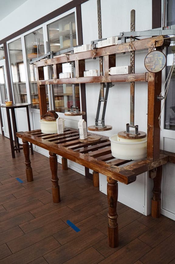 Equipment for the Production and Pressing of Cheese. Stock Image ...