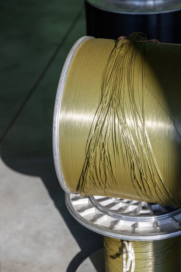 Equipment for Production of Textile Tapes. Textile Factory. Stock Photo ...