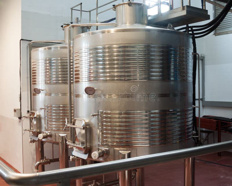 Equipment for the Production of Wine in Factory Stock Image - Image of ...
