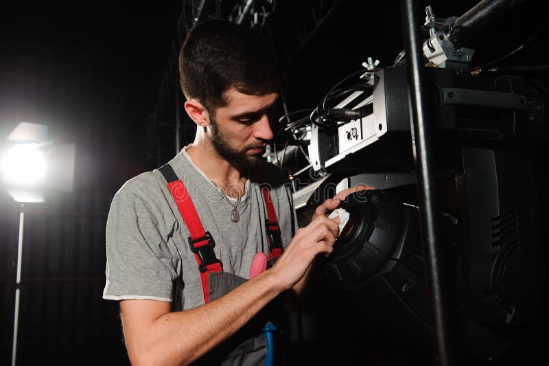 The Equipment Repair Engineer Diagnoses the Breakdown of Light Stock ...