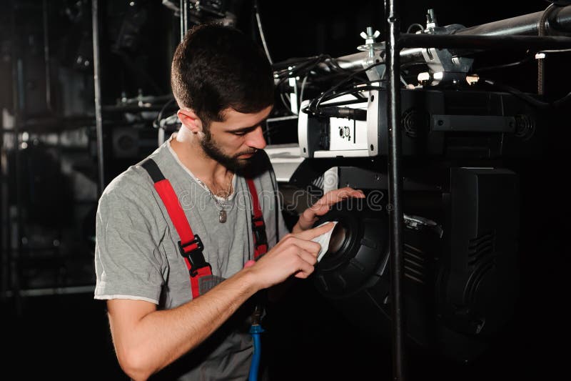 The Equipment Repair Engineer Diagnoses the Breakdown of Light Stock ...