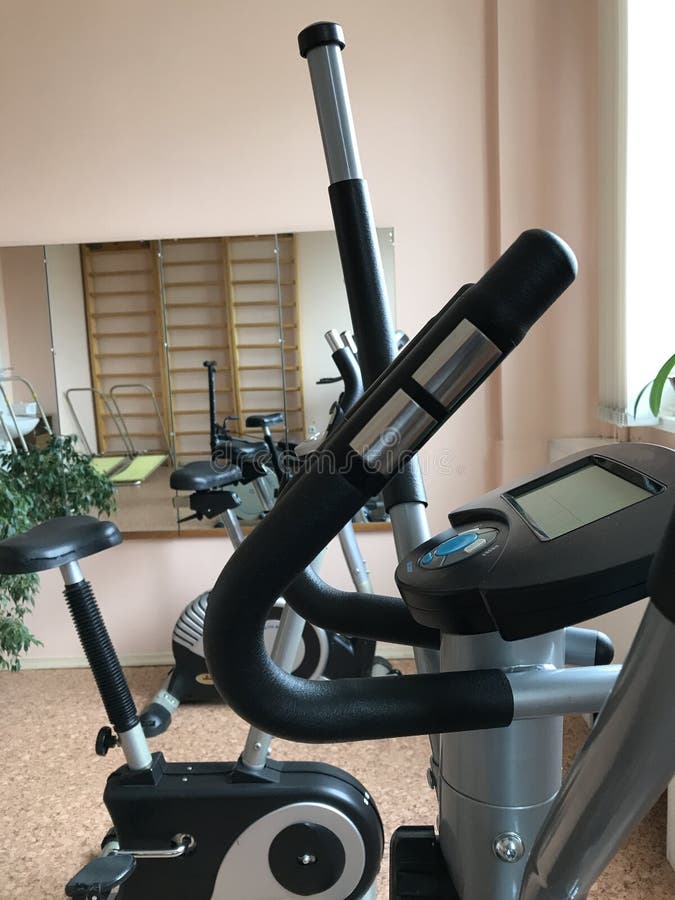 Equipment of the Room of Therapeutic Physical Training. Elliptical ...
