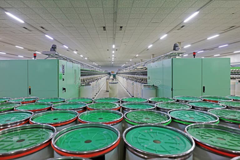 Equipment in the Rotor Spinning Workshop of the Spinning Mill Stock ...