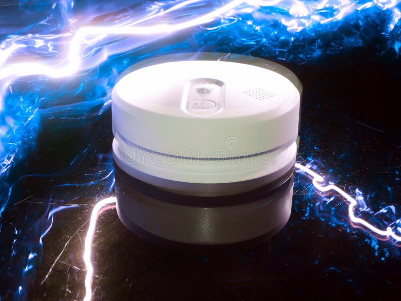 Security Surveillance Alarm System Isolated with Blueish Light Effect ...