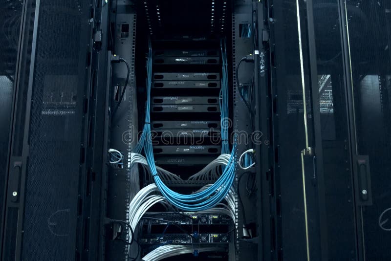 Equipment on the Shelves is the Data Center. Stock Photo - Image of ...