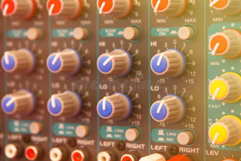 Equipment for Sound Mixer Control, Electronic Device. Stock Photo ...