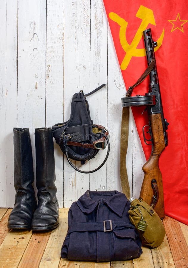 Equipment of the Soviet Soldier during World War II Stock Photo - Image ...