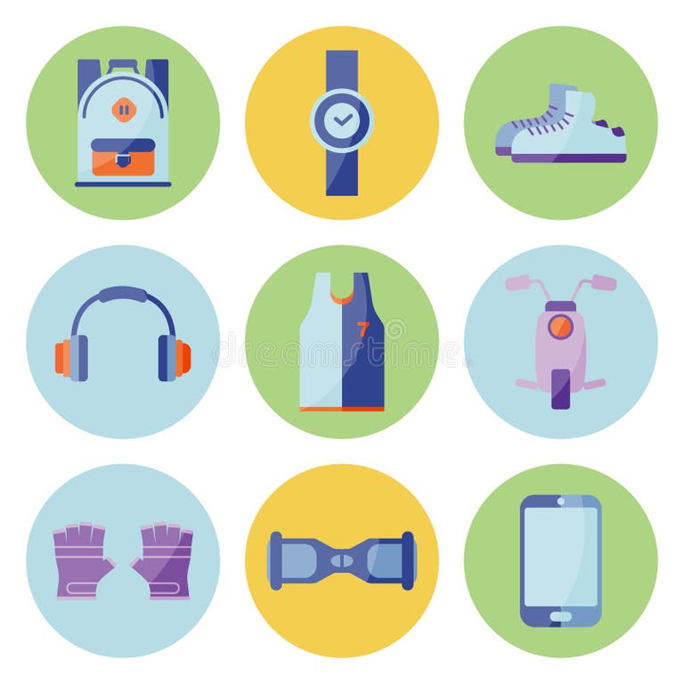 Equipment for Summer Relax. Sport Elements Set Stock Vector ...