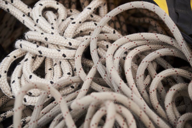 Equipment Texture: White Ropes Filling the Frame Stock Image - Image of ...