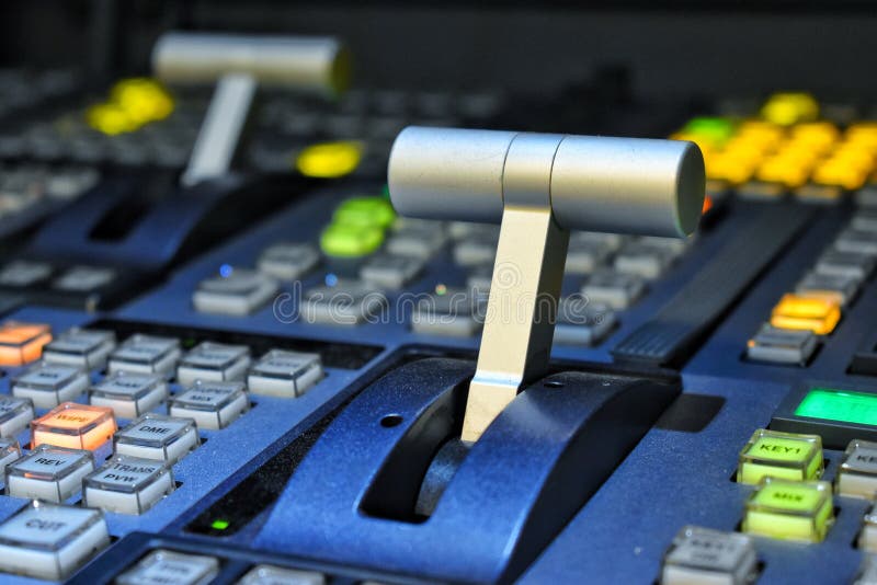 Equipment in Outside Broadcasting Van. Stock Image - Image of operation ...