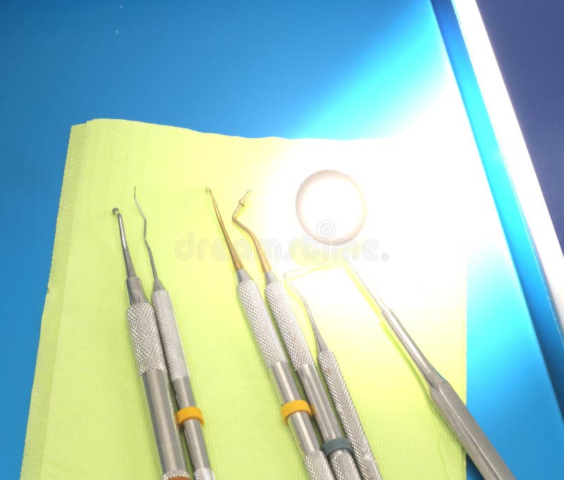 Equipment in the Tool Table in the Dental Clinic Stock Photo - Image of ...