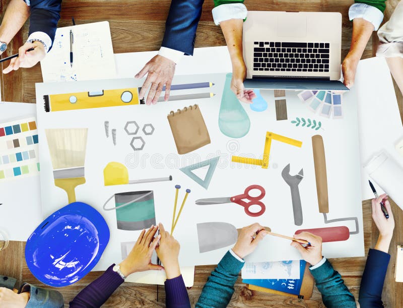 Equipment Tools Craft Construction Work Concept Stock Image - Image of ...