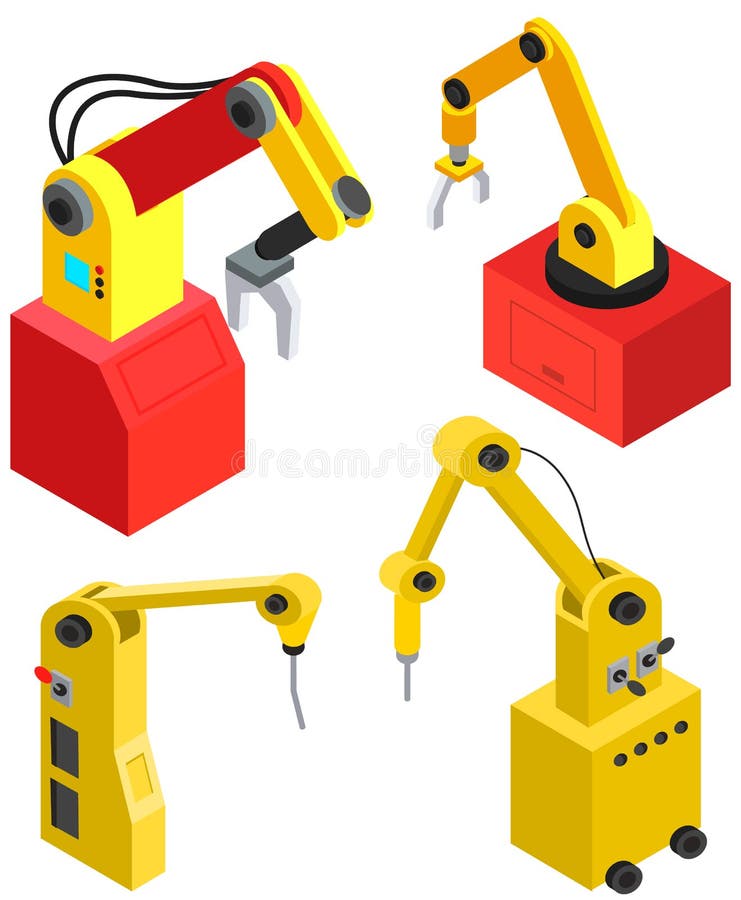 Equipment for Work in Production. Mechanical Hand, Robotic Arm ...