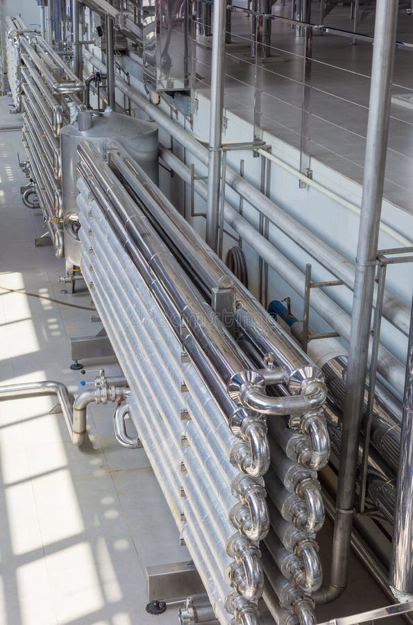 Equipment in Workshop of Primary Grapes Processing in Modern Win Stock ...