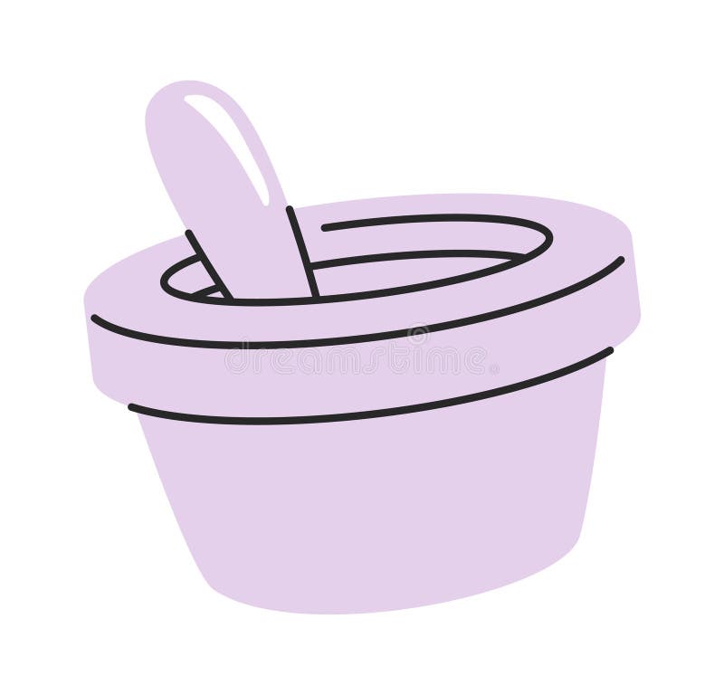 Equipo De Laboratorio De Almirez De Intestino Porcelano Ilustración del ...