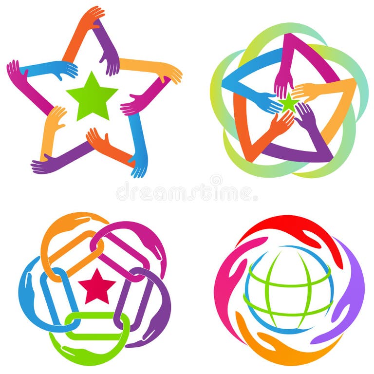 Símbolo De La Amistad Y De La Solidaridad Ilustraciones Stock, Vectores ...