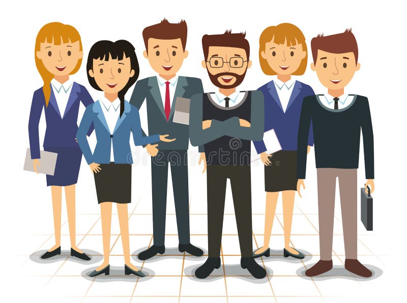Equipo Del Negocio De Vector De Los Empleados Ilustración del Vector ...