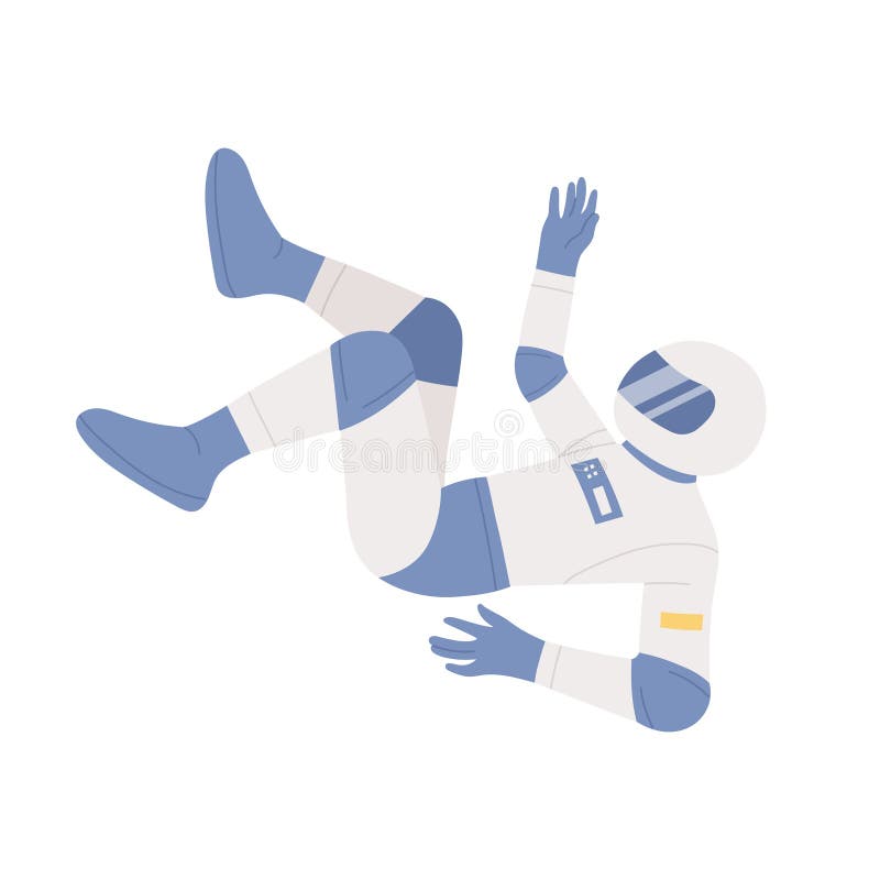 Equipped Astronaut Floating In Space Stock Vector Illustration Of