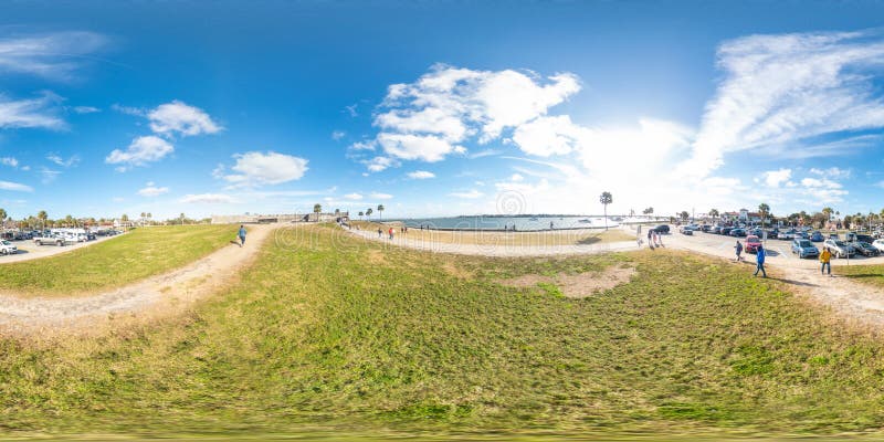 360 Equirectangular Panorama Castillo De San Marcos St Augustine Stock ...