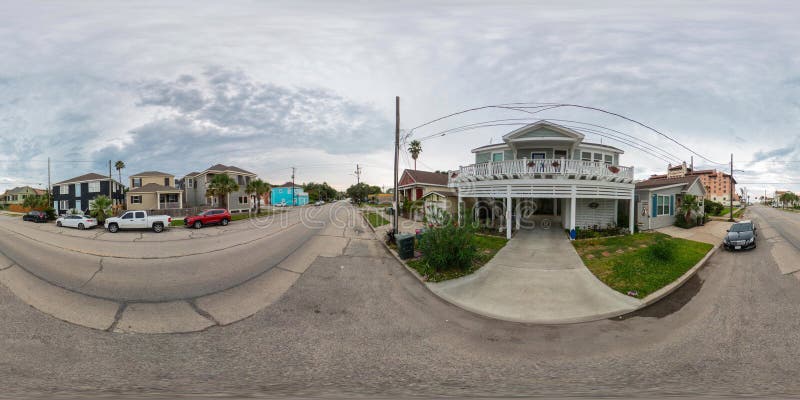 360 Equirectangular Photo Residential Homes on Galveston Island Texas ...