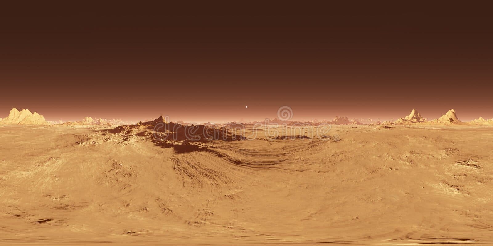 360 Panorama of Mars Sunset, Environment Map. Equirectangular ...