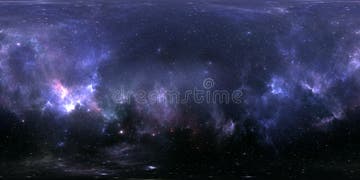 360 Equirectangular Projection. Space Background with Nebula and Stars ...
