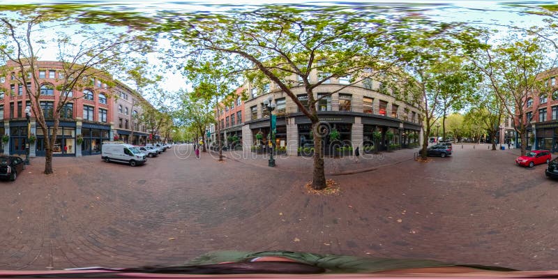 360 Equirectangular Spherical Photo of Downtown Seattle Washington ...