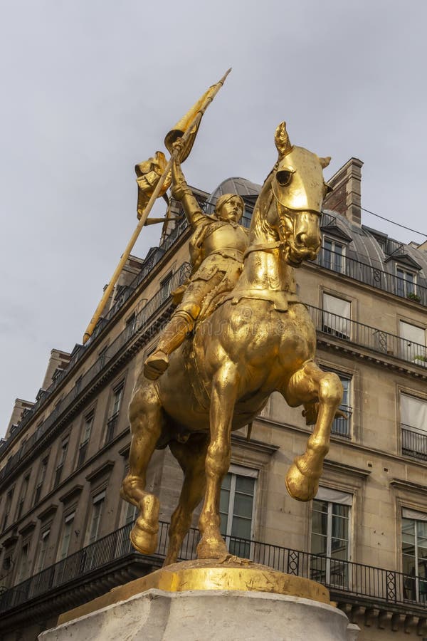 Equistrian Sculpture of Jeanne D Arc in Paris Editorial Image - Image ...