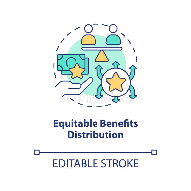 Equitable Benefits Distribution Concept Icon Stock Vector ...