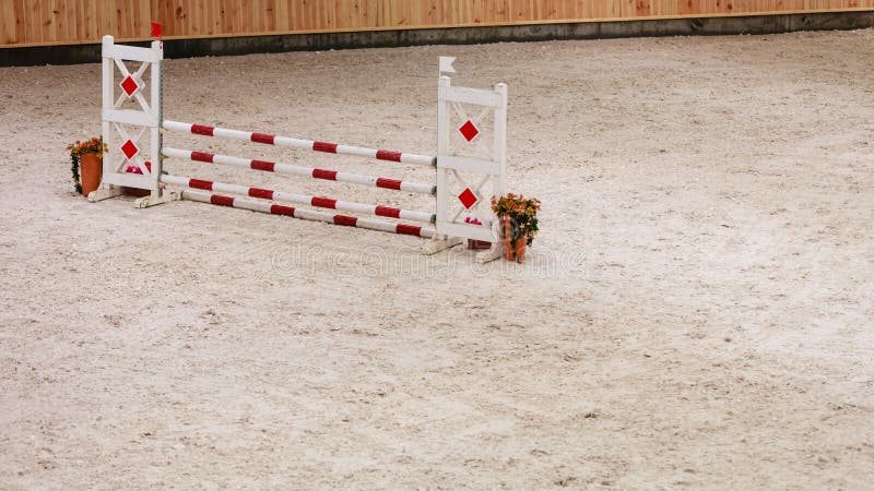 Equitation. Obstacle for Jumping Horses Stock Image - Image of fence ...