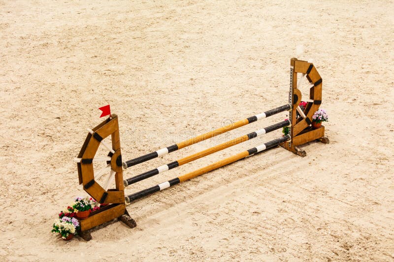 Equitation. Obstacle for Jumping Horses Stock Photo - Image of barrier ...