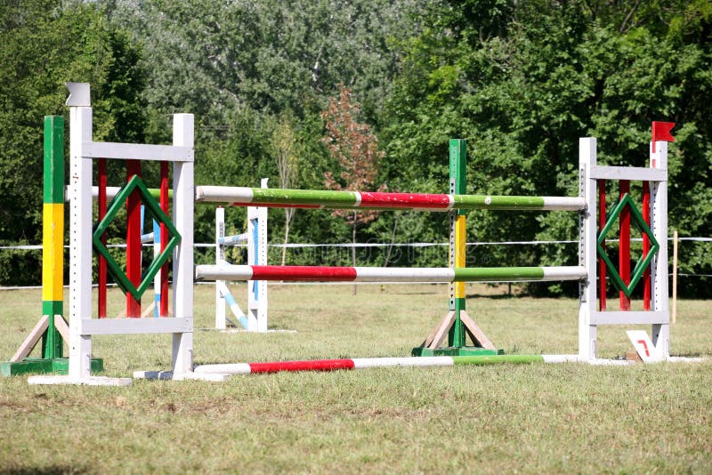 Equitation Obstacles and Barriers on a Show Jumping Event Stock Image ...