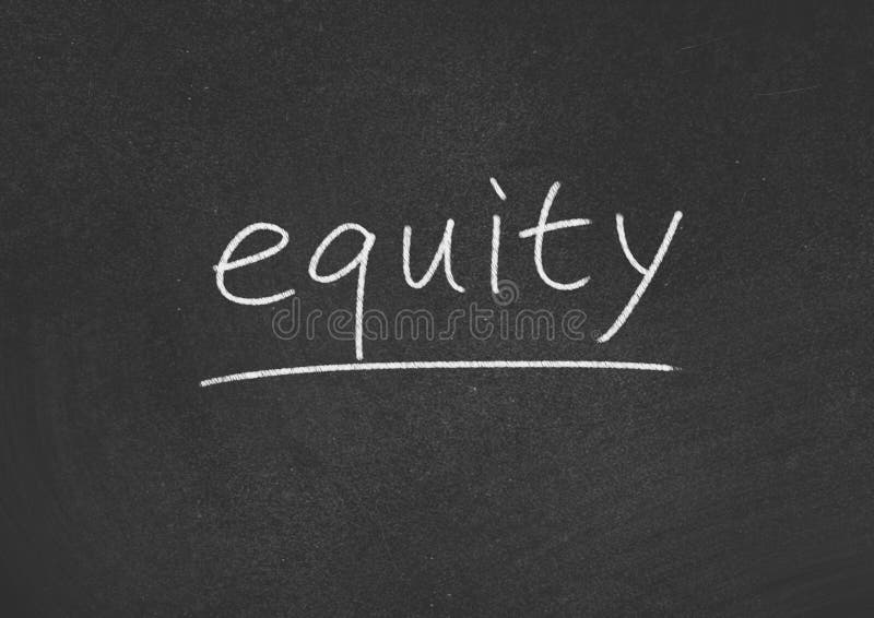Equity stock image. Image of background, chalk, text - 165087163