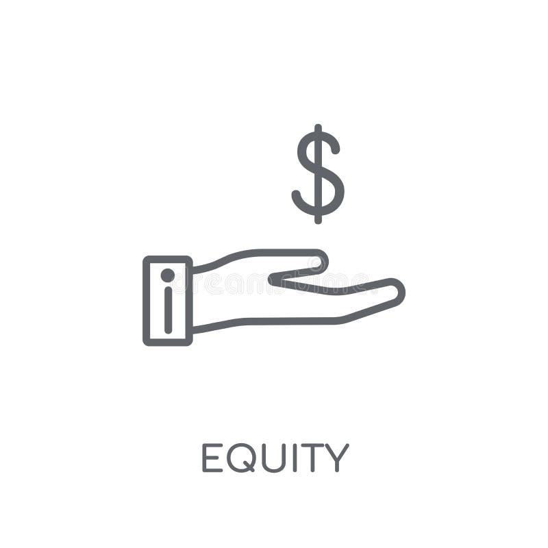 Equity Linear Icon. Modern Outline Equity Logo Concept on White Stock ...