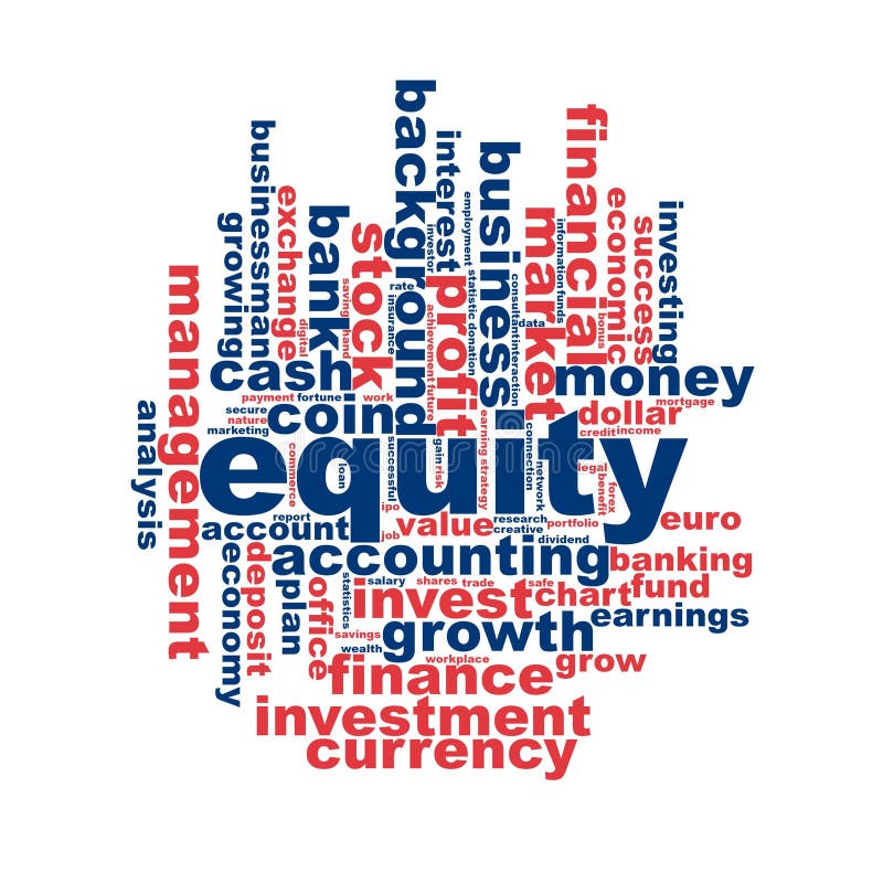 Equity Word with Blue Grow Arrow Stock Illustration - Illustration of ...