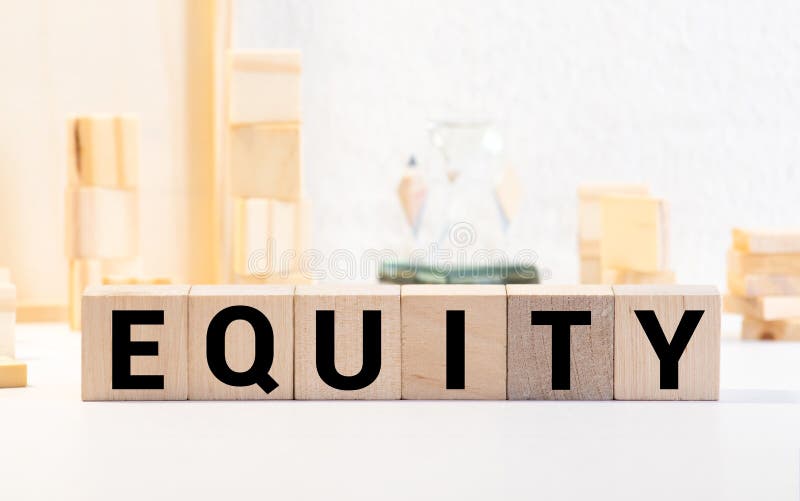 EQUITY Word Made with Building Blocks Isolated on White Stock Photo ...