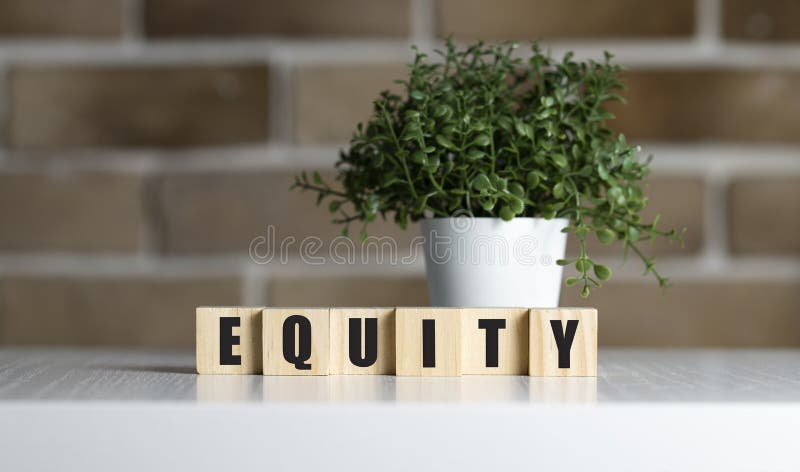 Equity Word on White Blocks with Flowe Stock Photo - Image of symbol ...