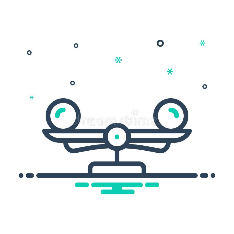 Mix Icon for Equivalent, Equal and Balance Stock Vector - Illustration ...