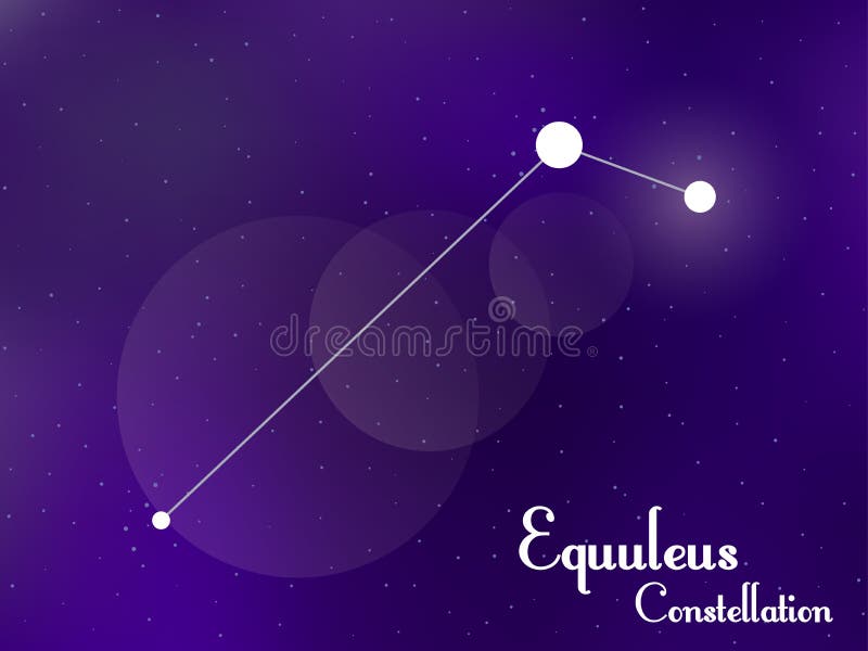 The Constellation Equuleus Star in the Night Stock Vector ...