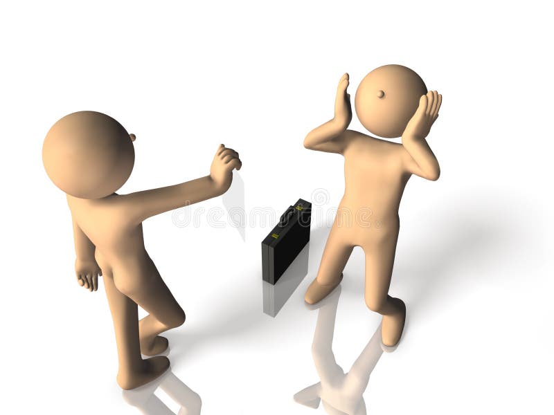 Er Empfing Einen Begriff Der Entlassung. Stock Abbildung - Illustration ...