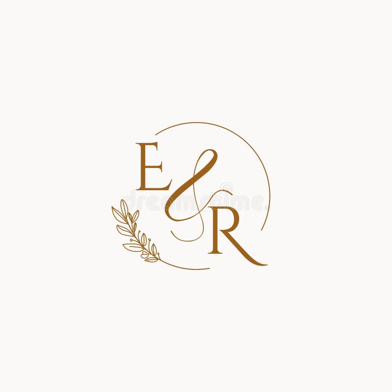 ER Initial Wedding Monogram Logo Stock Vector - Illustration of luxury ...