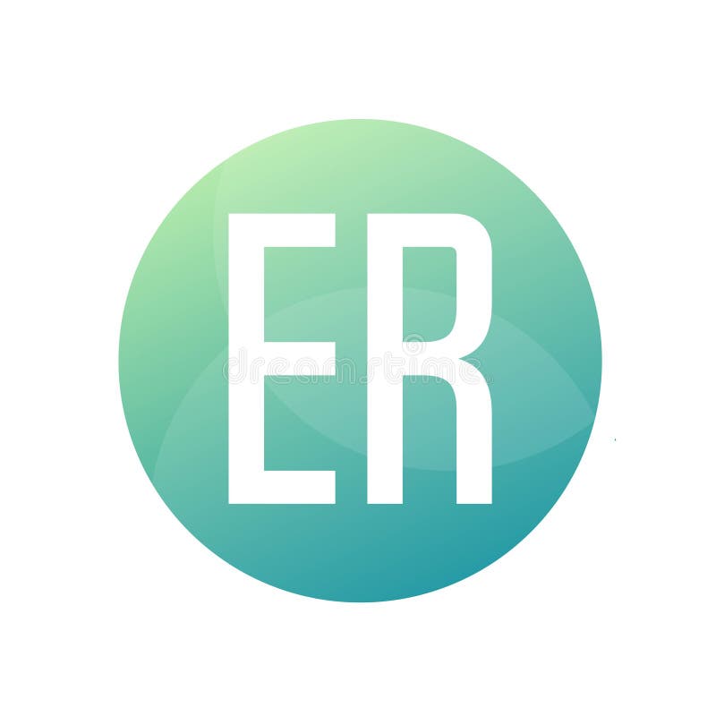 ER Letter Logo Design with Simple Style Stock Vector - Illustration of ...