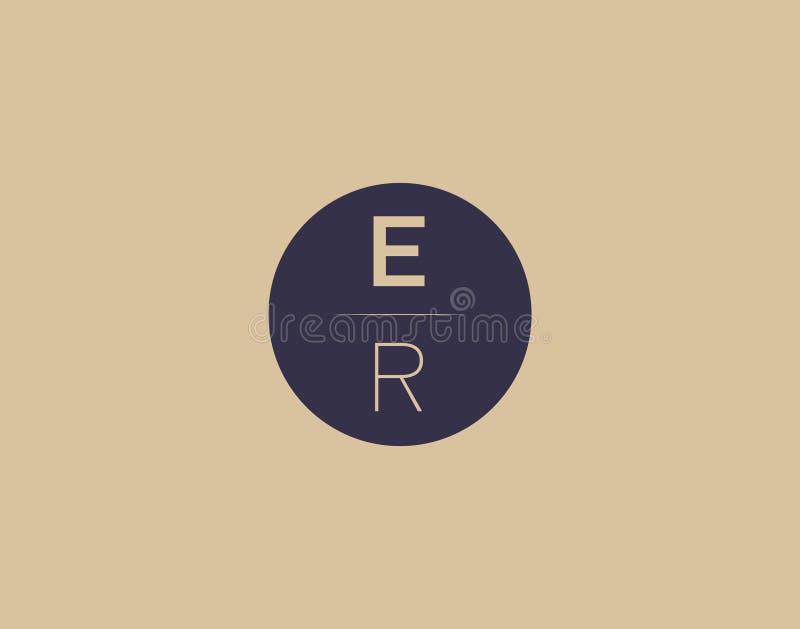 ER Letter Modern Elegant Logo Design Vector Images Stock Vector ...