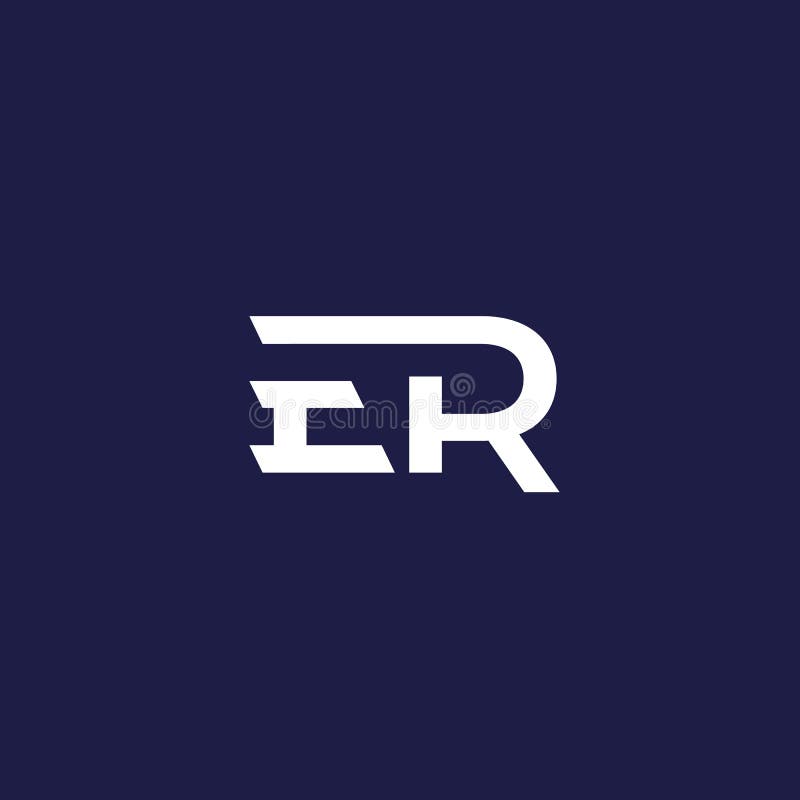 ER Letters Logo Design, Vector Stock Vector - Illustration of geometric ...