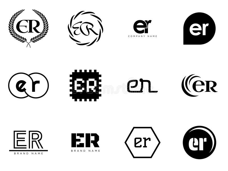 ER Logo Company Template. Letter E and R Logotype Stock Vector ...